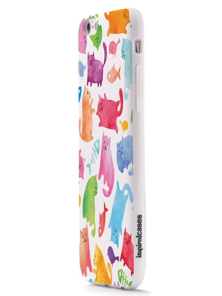 Watercolor Cats - White Case – InspiredCases