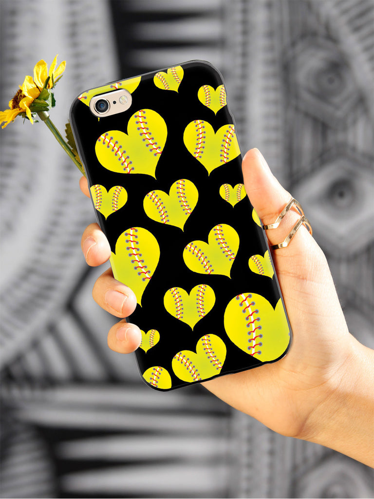 Softball Heart Pattern Case – InspiredCases