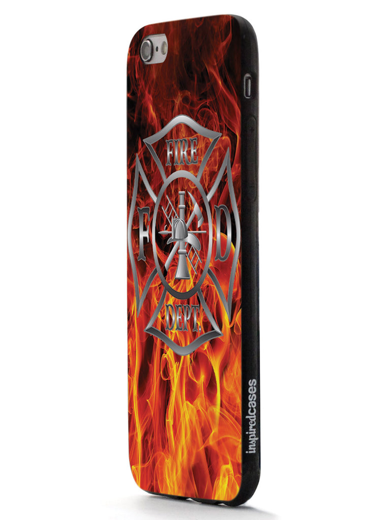 Fire Badge Flame Case For Firemen Fire Department Case – InspiredCases