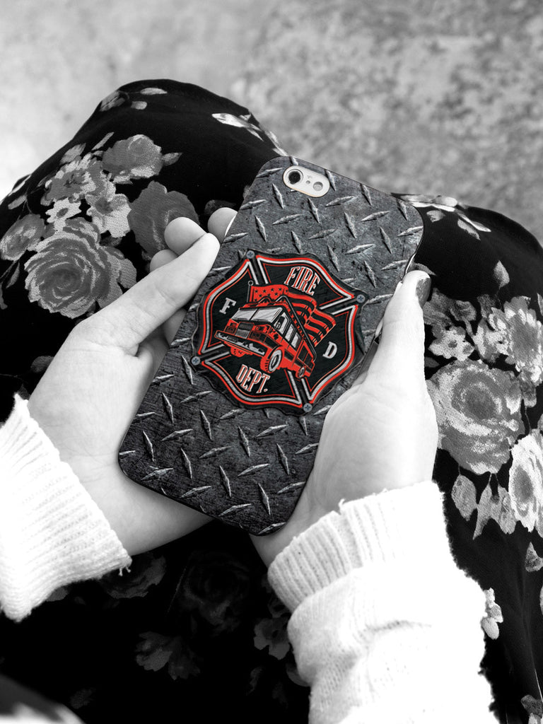 Textured Metal Fire Badge - Fire Department Case – InspiredCases