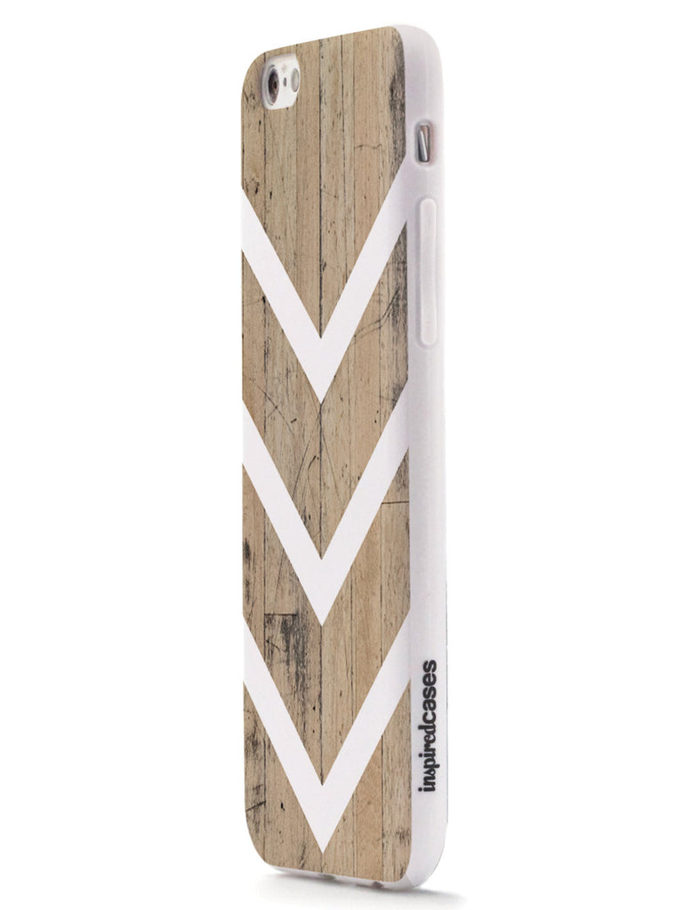 Faux Wood and White Chevron Case – InspiredCases