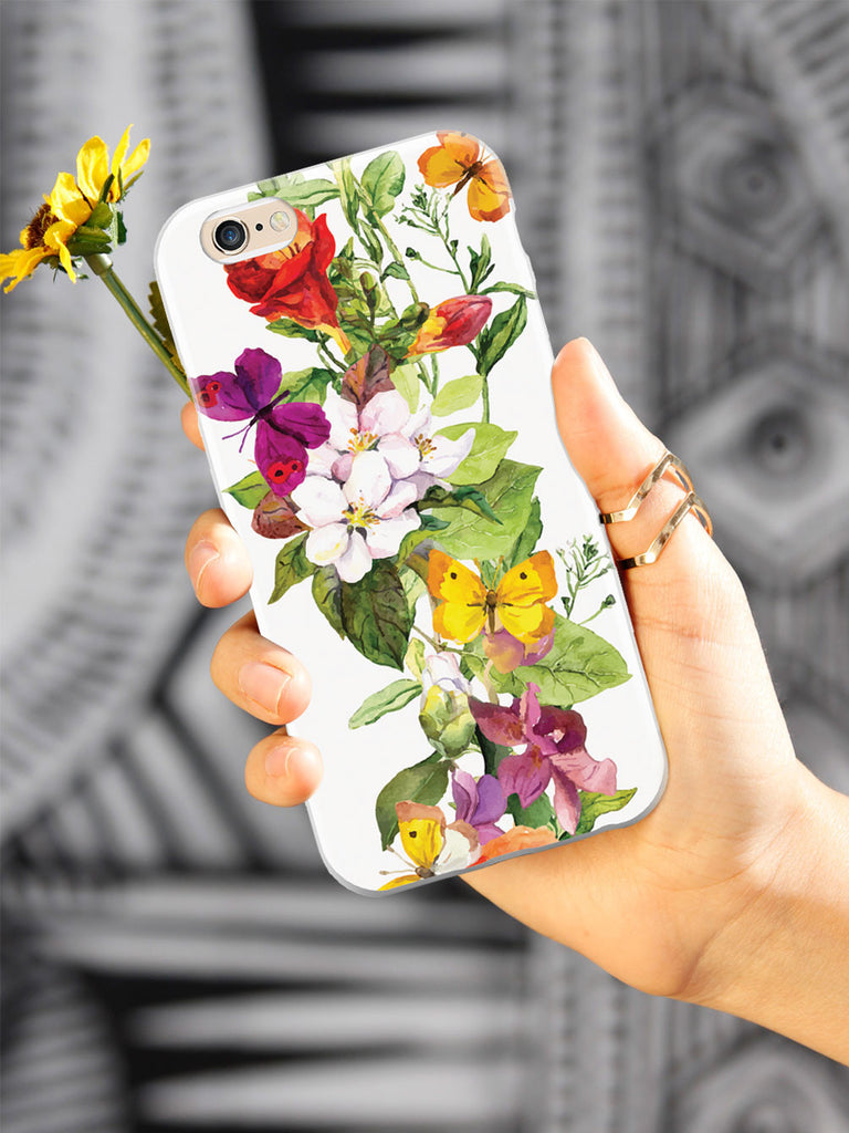 Watercolor Flowers and Butterflies Case – InspiredCases