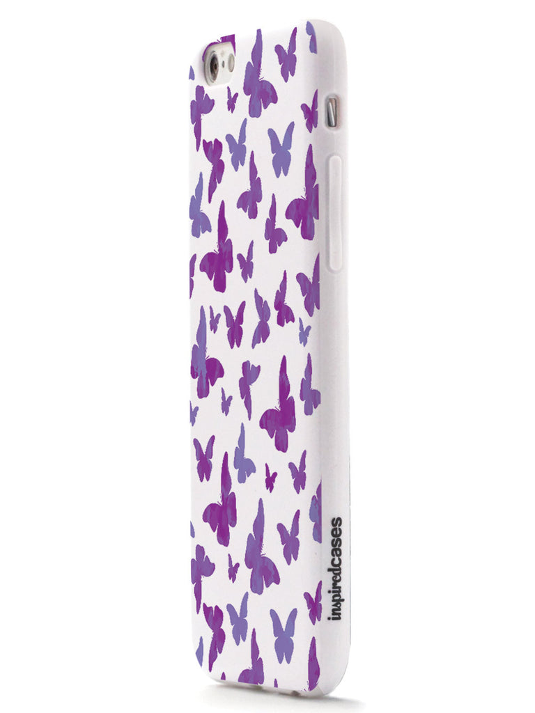 Purple Butterflies - White Case – InspiredCases