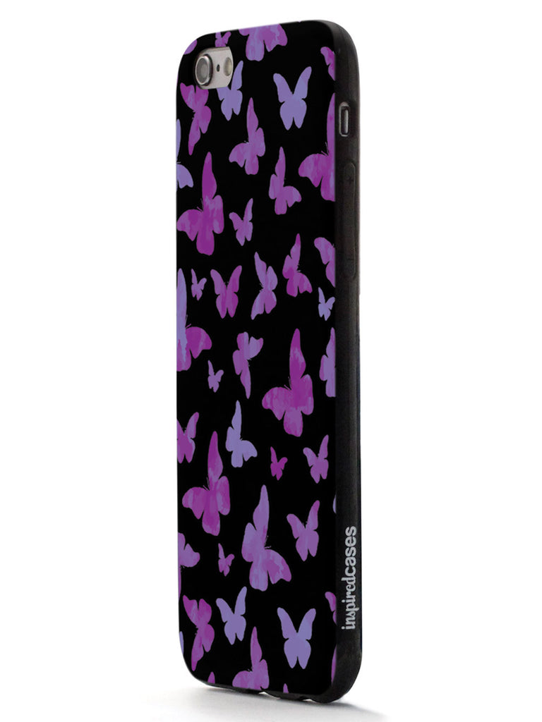 Purple Butterflies - Black Case – InspiredCases