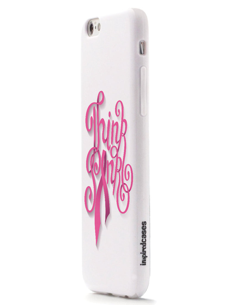Think Pink - Ribbon Swirls - White Case – InspiredCases