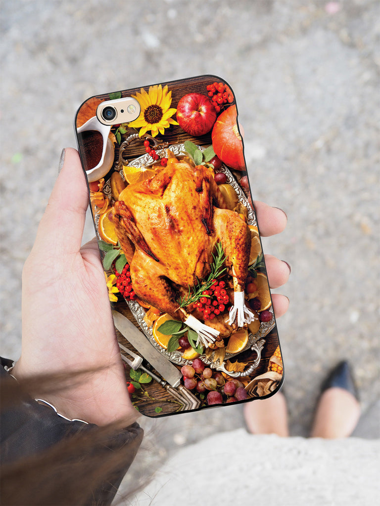 Thanksgiving Dinner - Texturized - Black Case – InspiredCases