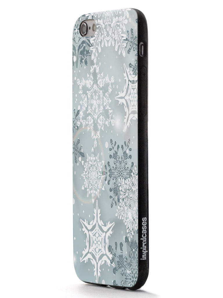 Silver Winter Snowflakes - Black Case – InspiredCases