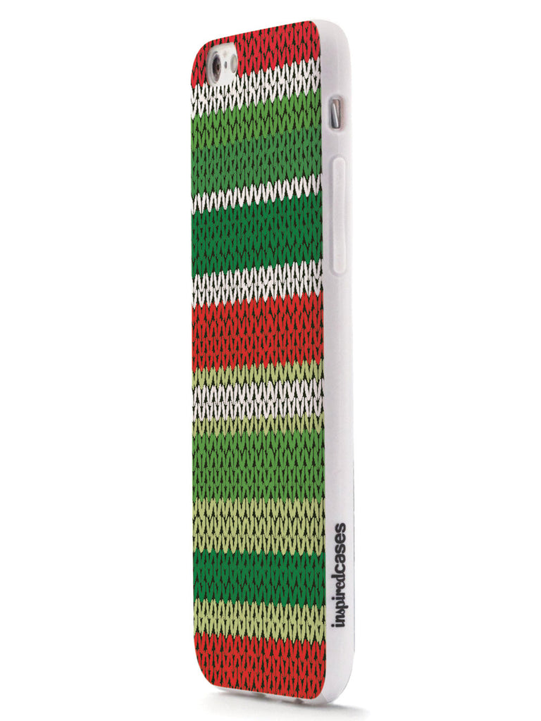 Red and Green Sweater Texture - White Case – InspiredCases