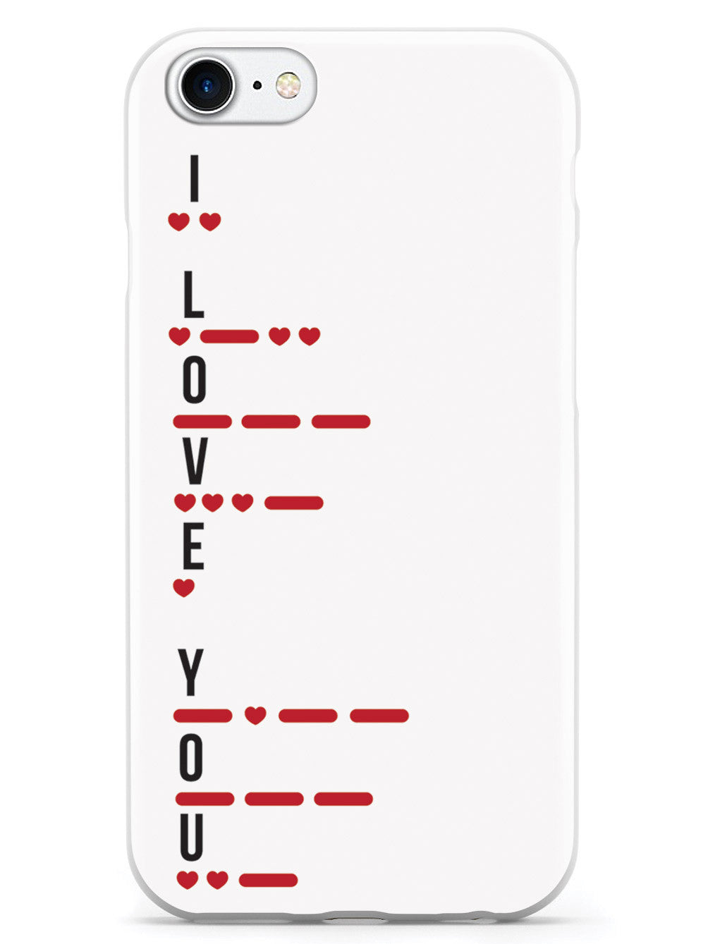 I Love You in Morse Code - White Case – InspiredCases