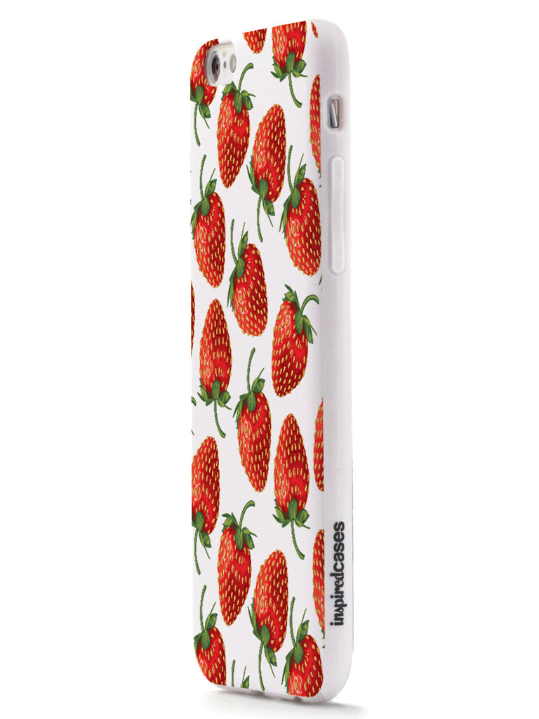 Strawberry Pattern - White Case – InspiredCases