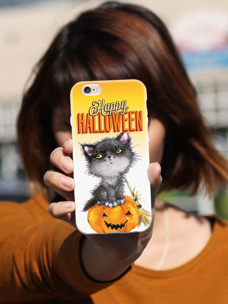 Happy Halloween - Cute Watercolor Cat Case – InspiredCases