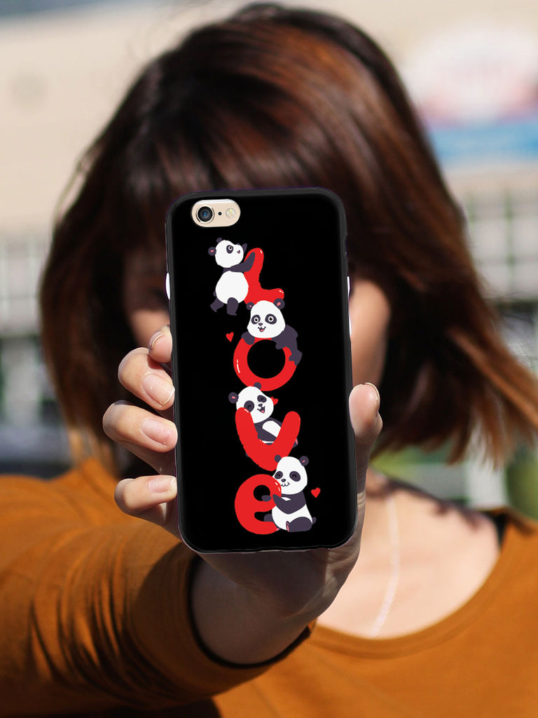 Panda Love - Black Case – InspiredCases