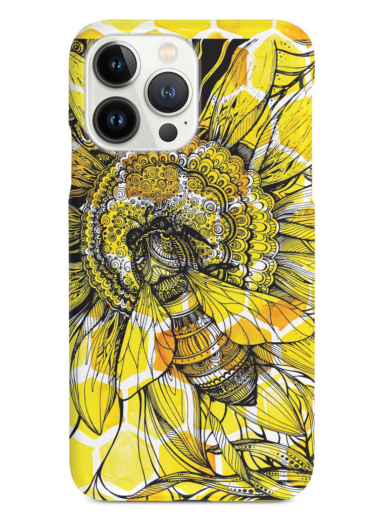 Sunflower Honey Bee - Black Case – InspiredCases